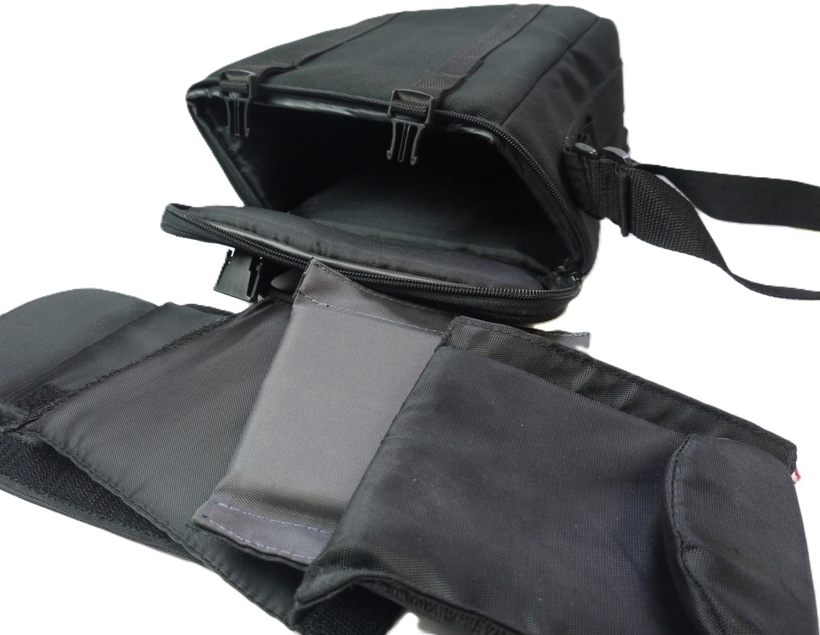 Minolta Black Camera Gadget Bag with outer pocket & lond Shoulder Strap ...